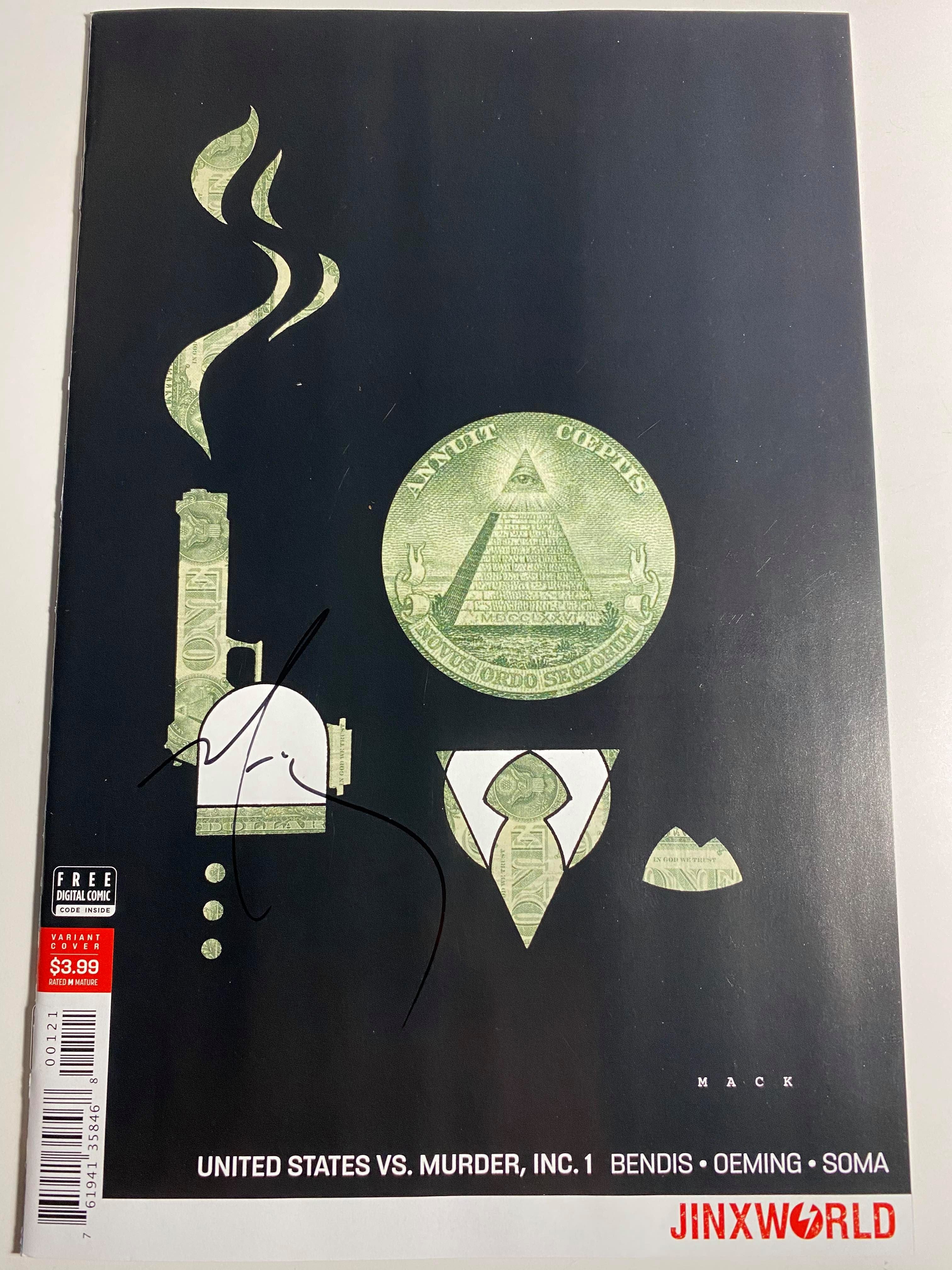 UNITED STATES VS MURDER INC #1 VARIANT SIGNED BY DAVID MACK COMIC BOOK ...